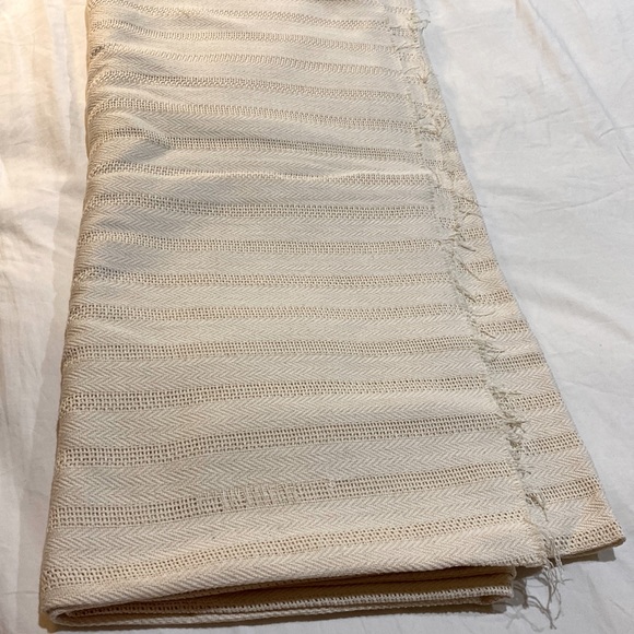 Other | Natural Cotton Herringbone And Open Weave Fabric Yardage 2 Yds ...